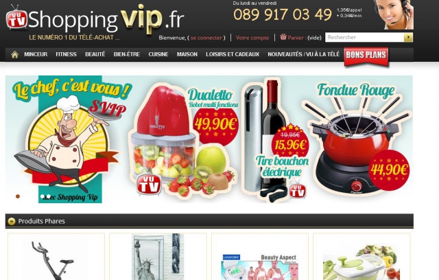 Site e-commerce de vente de produit des téléshopping