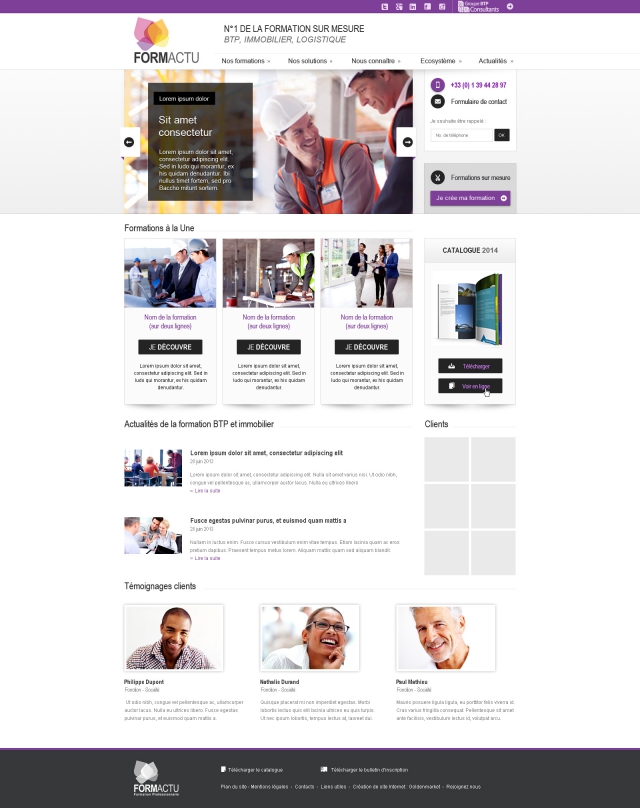 Creation de site web de formation