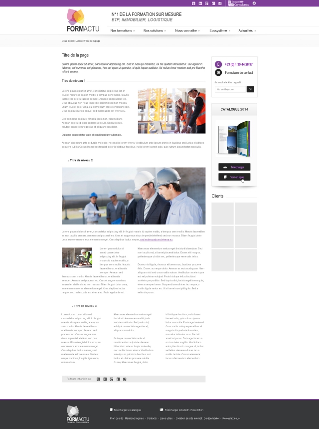 Creation de site web de formation