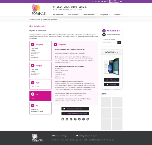 Creation de site web de formation