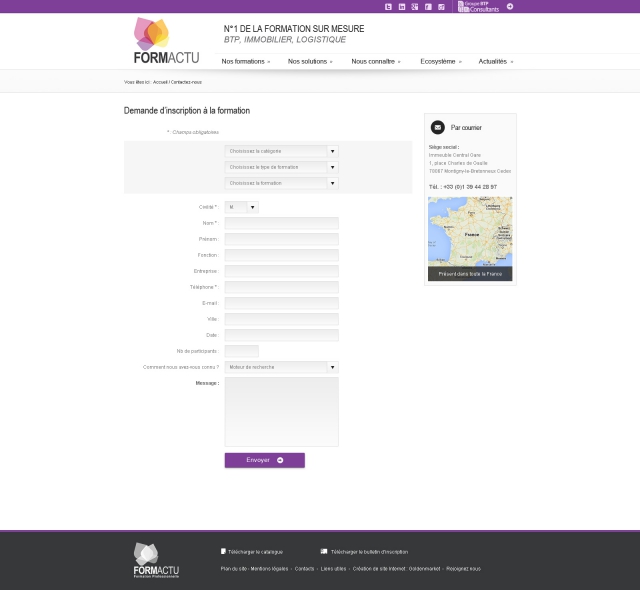 Creation de site web de formation