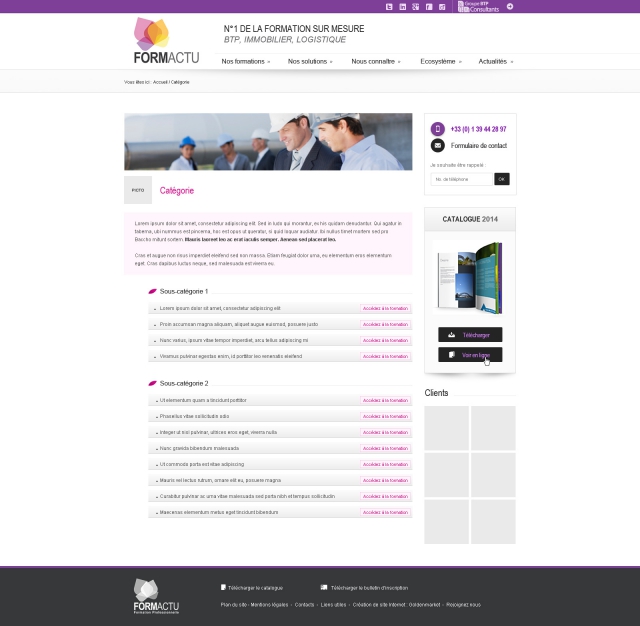 Creation de site web de formation