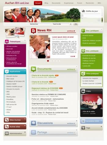 Portail intranet de RH pour la grande distribution